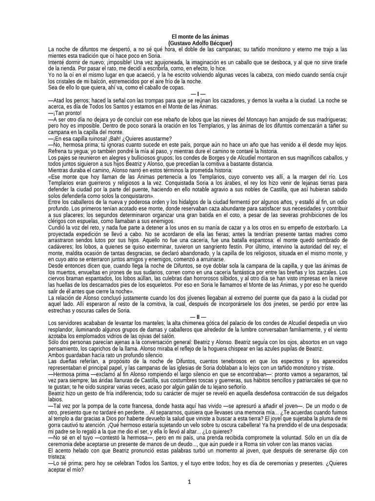El Monte de Las Ánimas | PDF