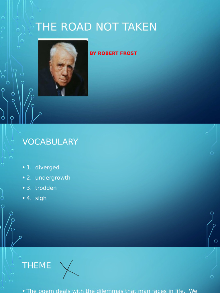 English - The Road Not Taken (Notes) | PDF