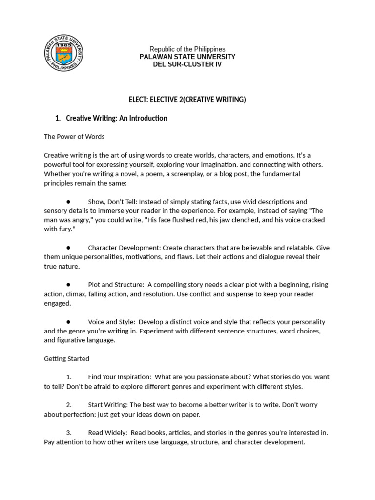 Creative Writing Unit 1 Lessons 1 6 | PDF | Accuracy And Precision ...