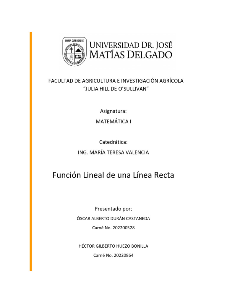 Función de línea recta | PDF
