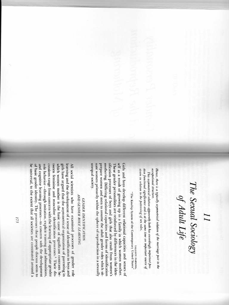 Chodorow - Reproduction of Mothering Ch. 11 | PDF