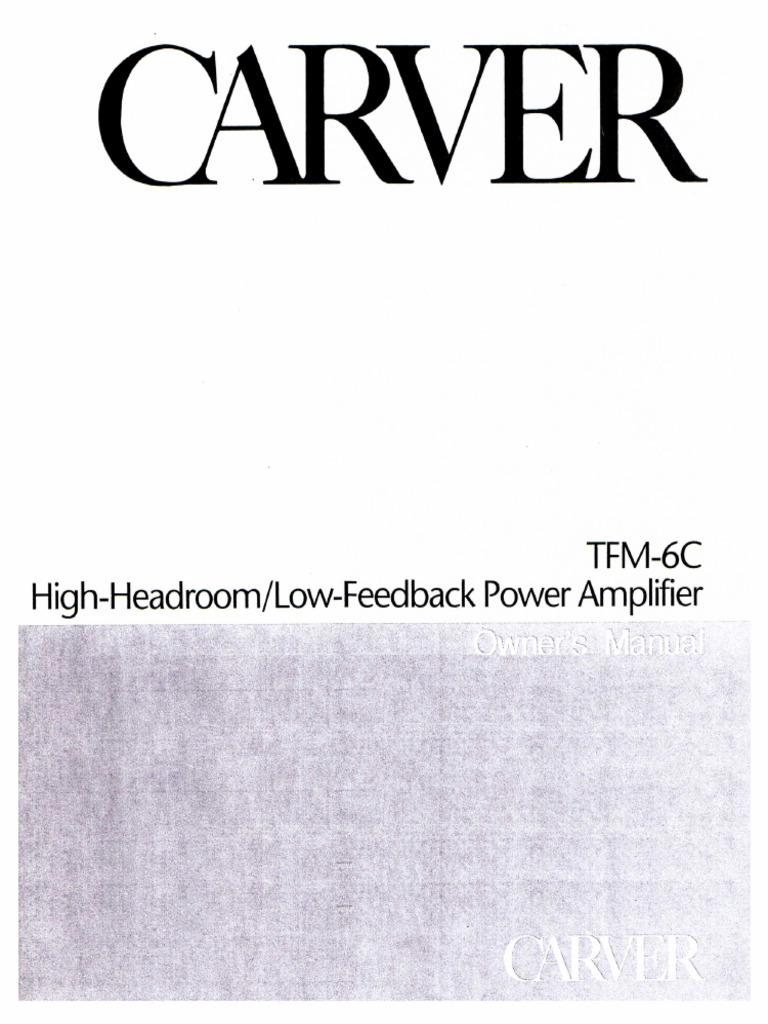 Hfe Carver Tfm-6c 6cb en | PDF