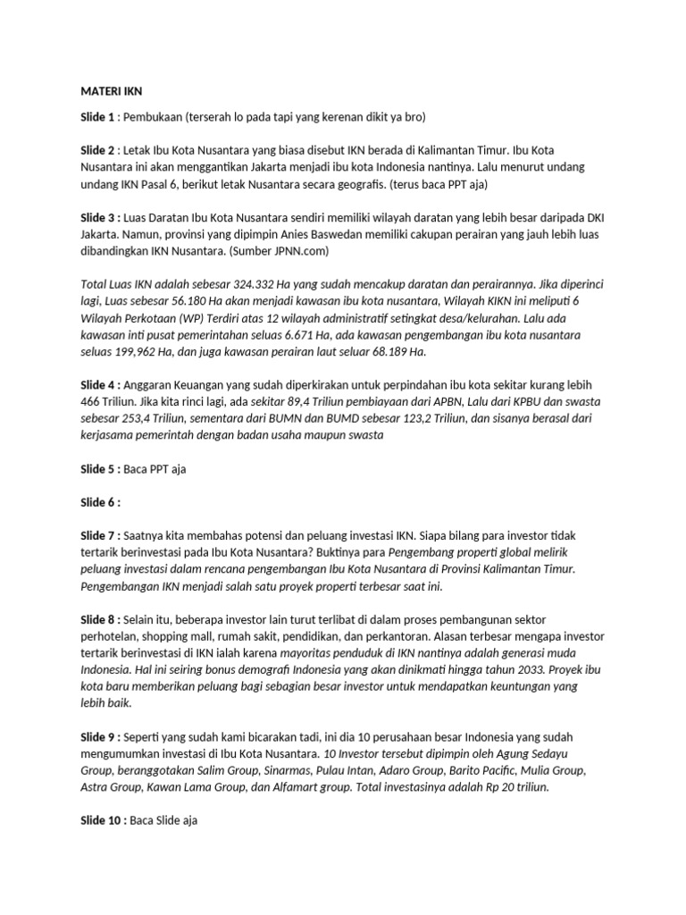 Materi Ikn | PDF
