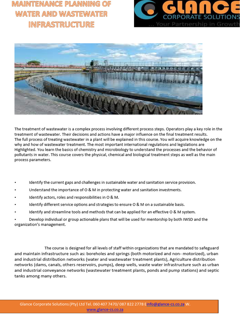 Maintenance Planning of Water and Wastewater Infrastructure | PDF