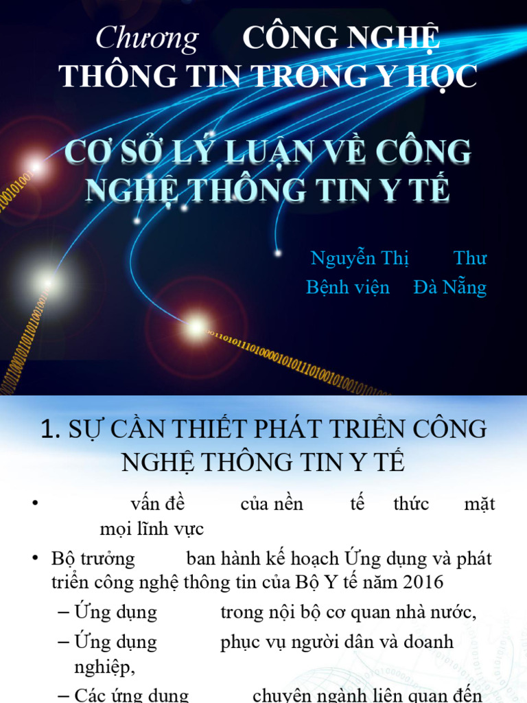 Cơ Sở Ưng Dụng CNTT Trong y Tế | PDF