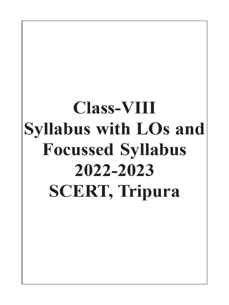 Syllabus Class VIII | PDF