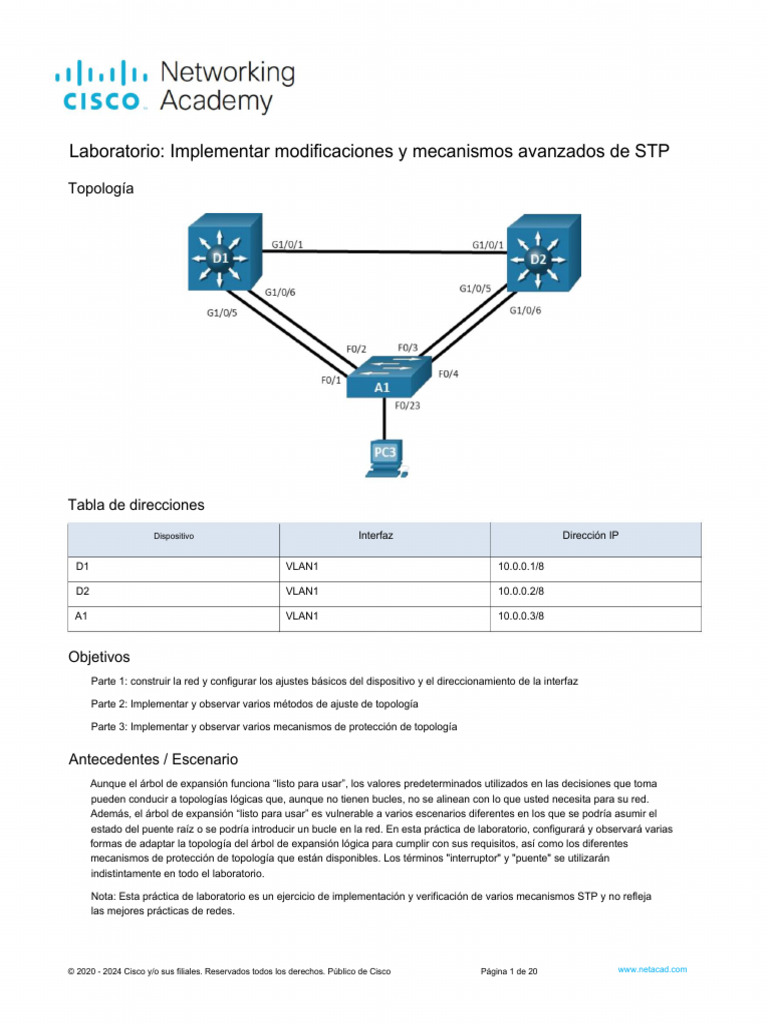 3 1 2 Lab Implement Advanced Stp Modifications And Mechanisms 1 1