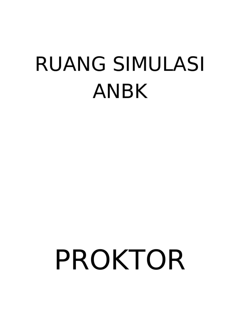 Ruang Simulasi Anbk | PDF