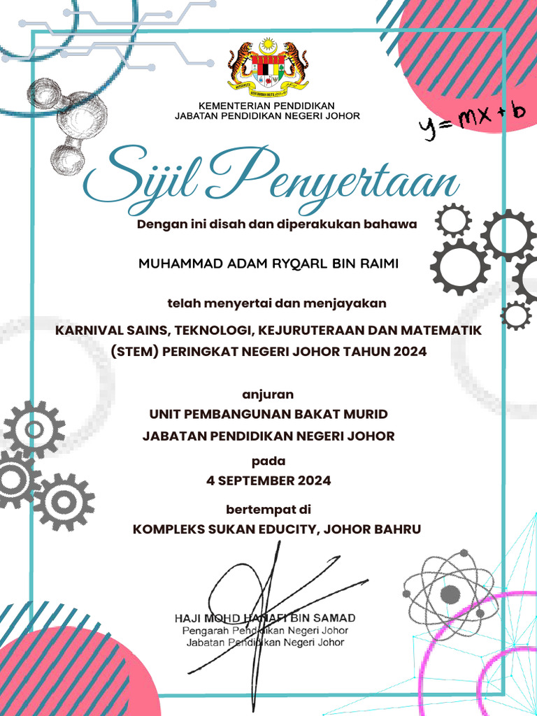 Sijil Stem Negeri Educity 2024 | PDF