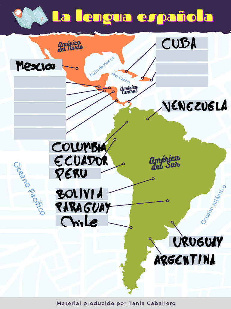 Países Hispanohablantes - Mapa (1) - Cópia | PDF