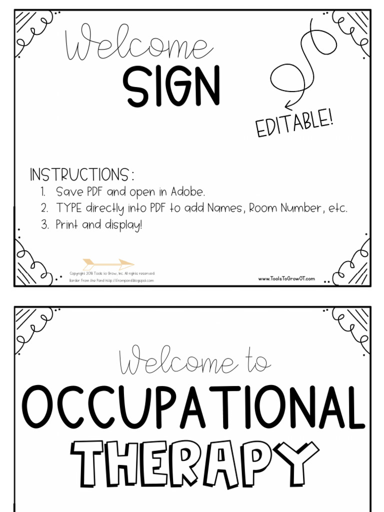 Hi0 Welcome SignsOT | PDF