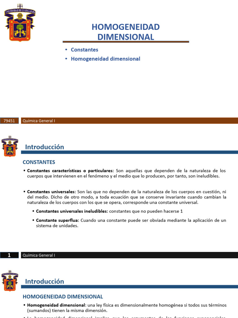 Homogeneidad Dimensional | PDF