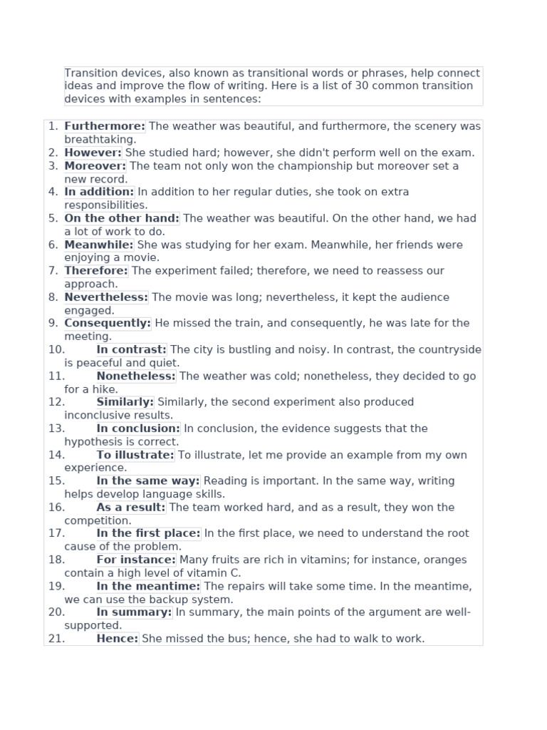 Transition Devices | PDF