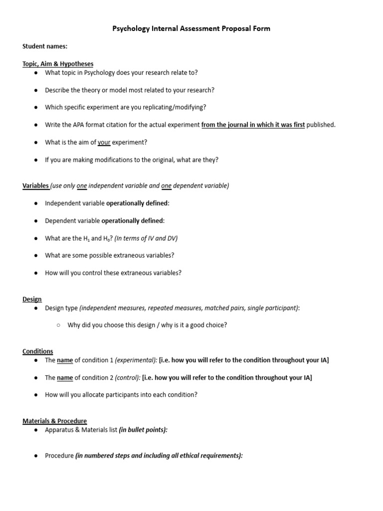 01 IA - IA Proposal Form | PDF