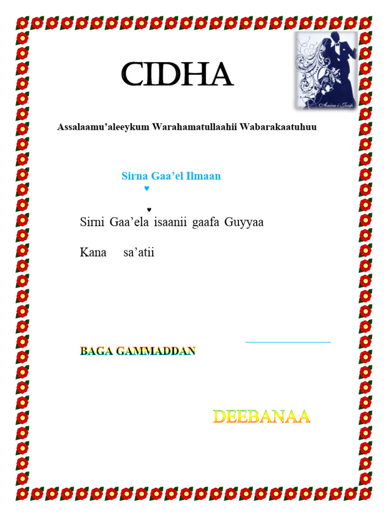 CIDHA (Wedding) | PDF