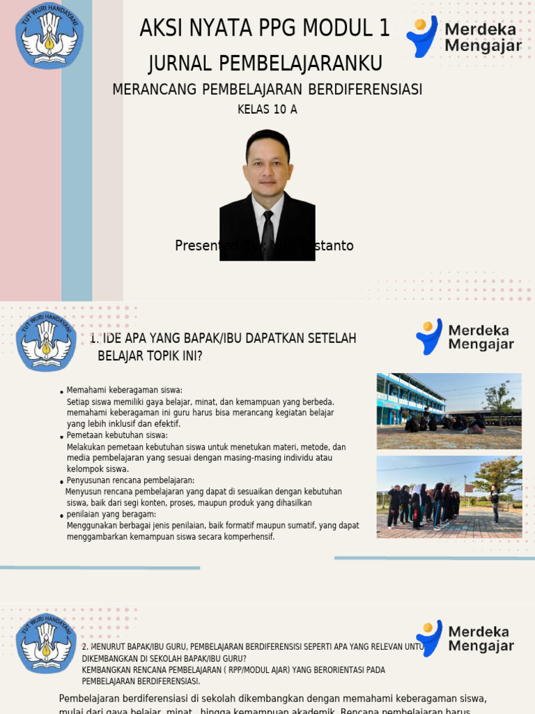 Jurnal Pembelajaranku - Modul 1 - Yuli Tristanto | PDF