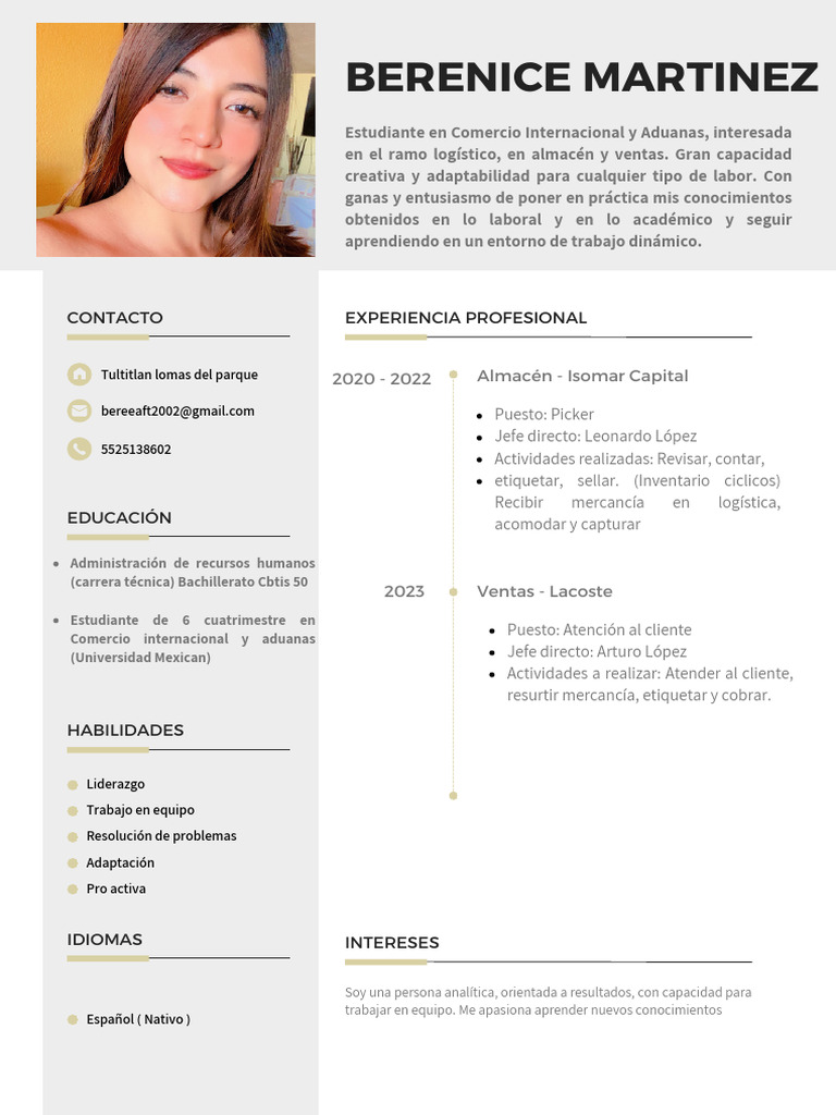 Cv Berenice Martinez | PDF