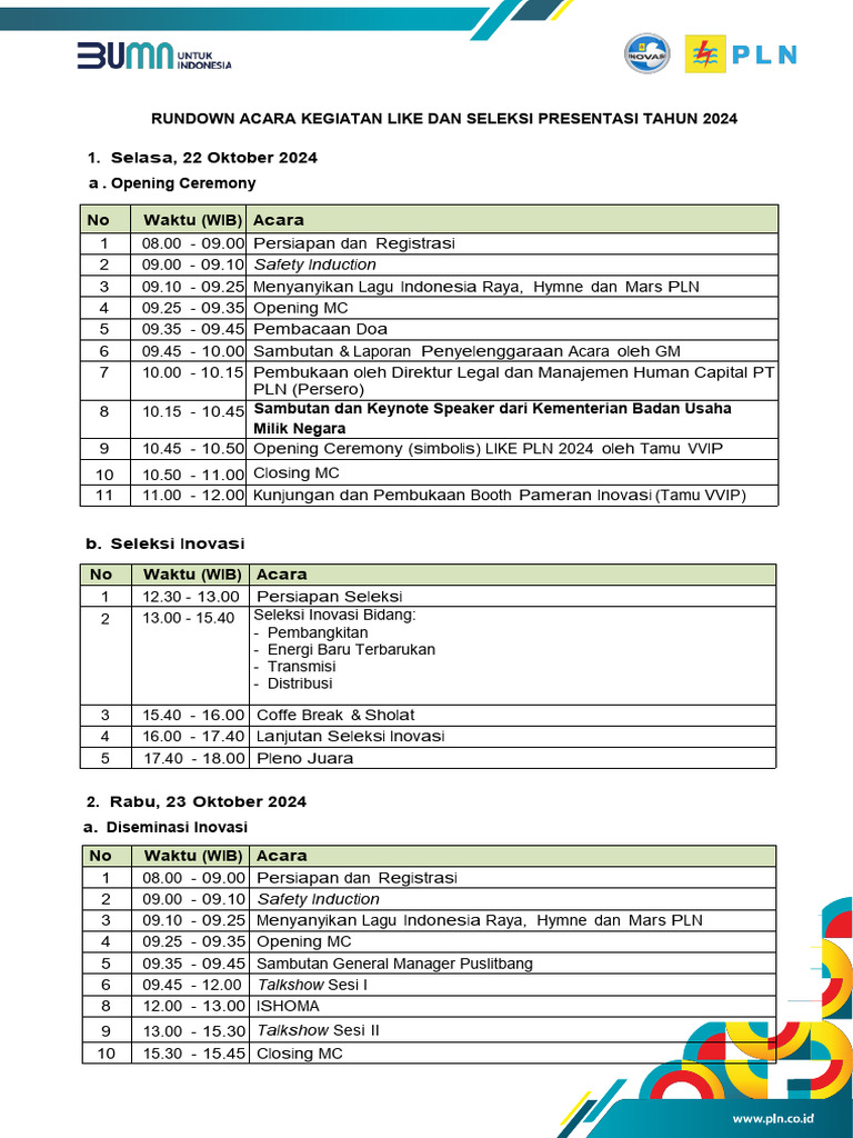 RUNDOWN LIKE 2024_R1 | PDF