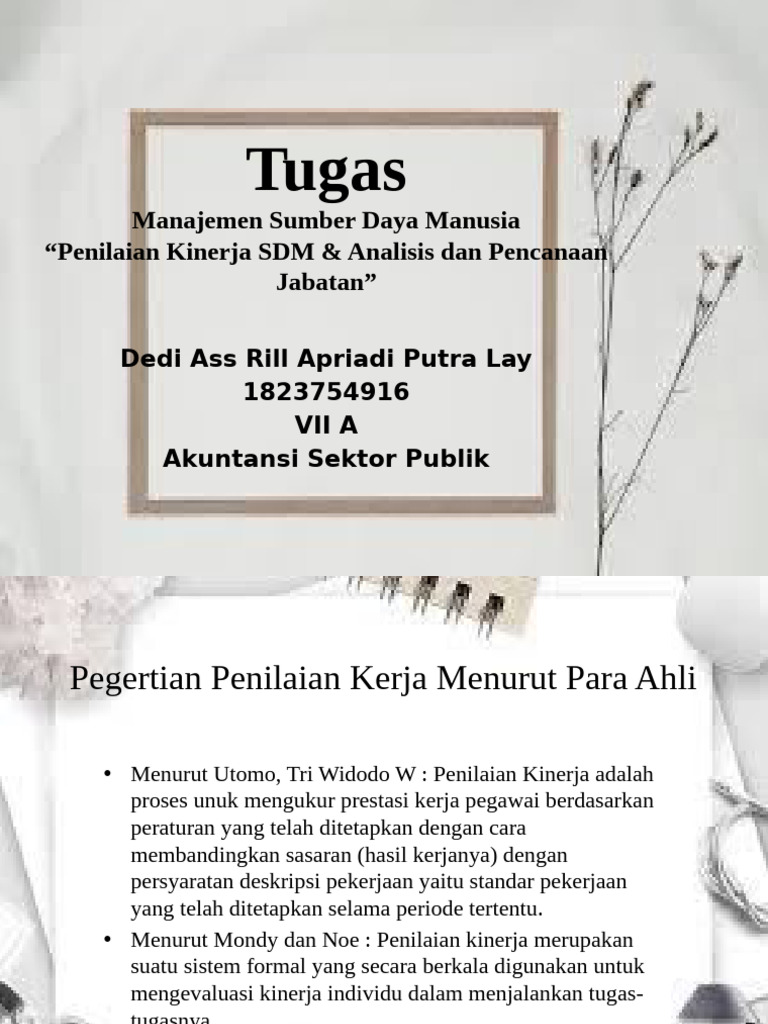 Dedi Ass Rill Apriadi Putra Lay_Penilaian Kinerja SDM & Analisis Dan Pencanaan Jabatan_ASP 7A-1 ...