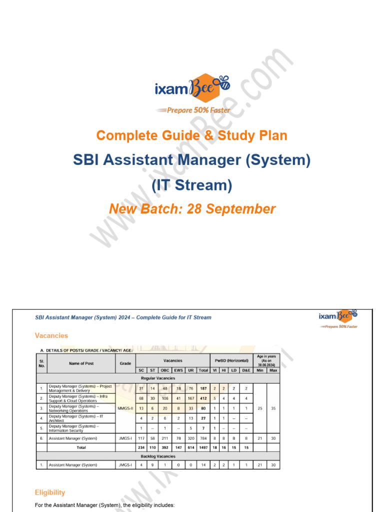SBI Assistant Manager (System) (IT Stream) : Complete Guide & Study ...