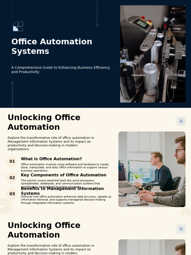 Presentation 3 Office Automation System Benefit and Overview | PDF