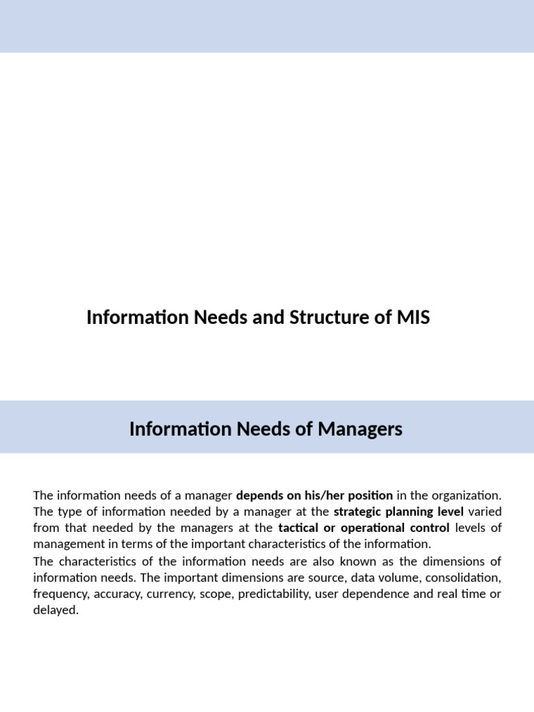 4 Information Needs | PDF