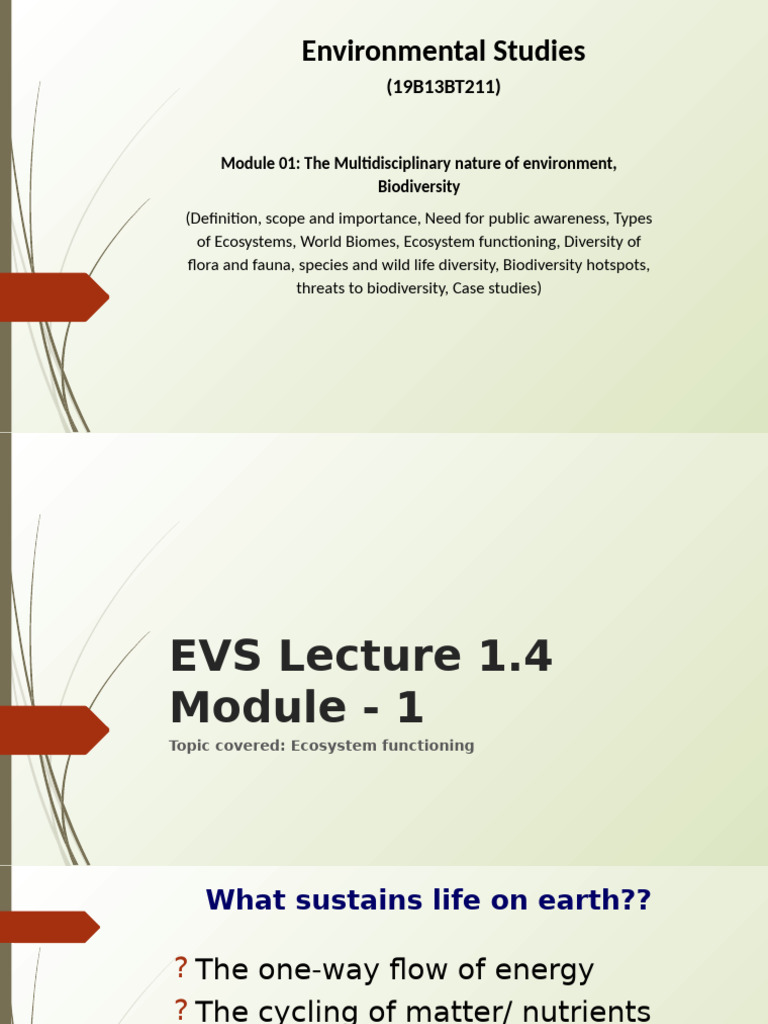 EVS Audit Module 1.4 | PDF