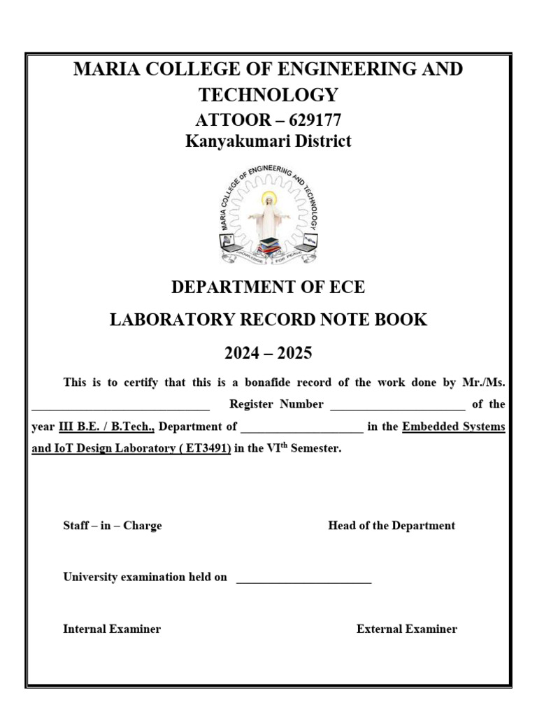 Embedded Record ECE | PDF