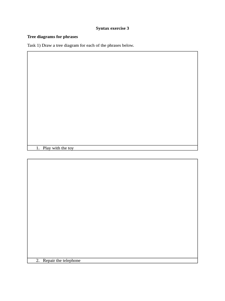 Syntax Exercise 3 | PDF