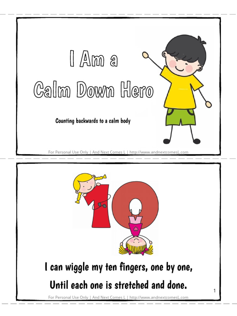 Number Calm Down Hero Book | PDF