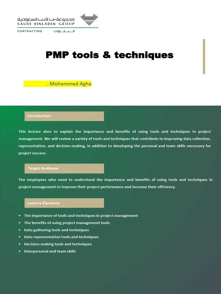PMP Tools & Techniques | PDF