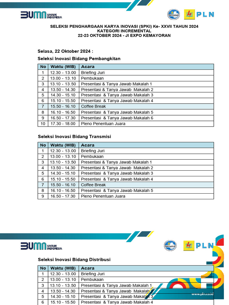 Rundown Bidang Incremental 2024 - Ex EBT | PDF