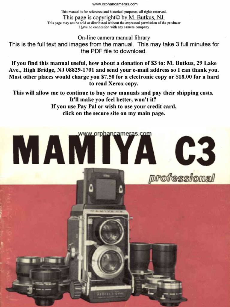 Mamiya c3 | PDF