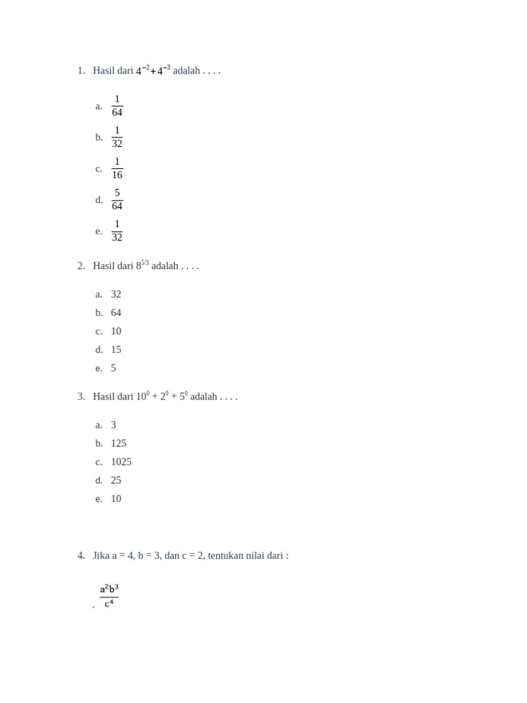 Soal MTK PTS GANJIL KELAS X 2024-2025 | PDF