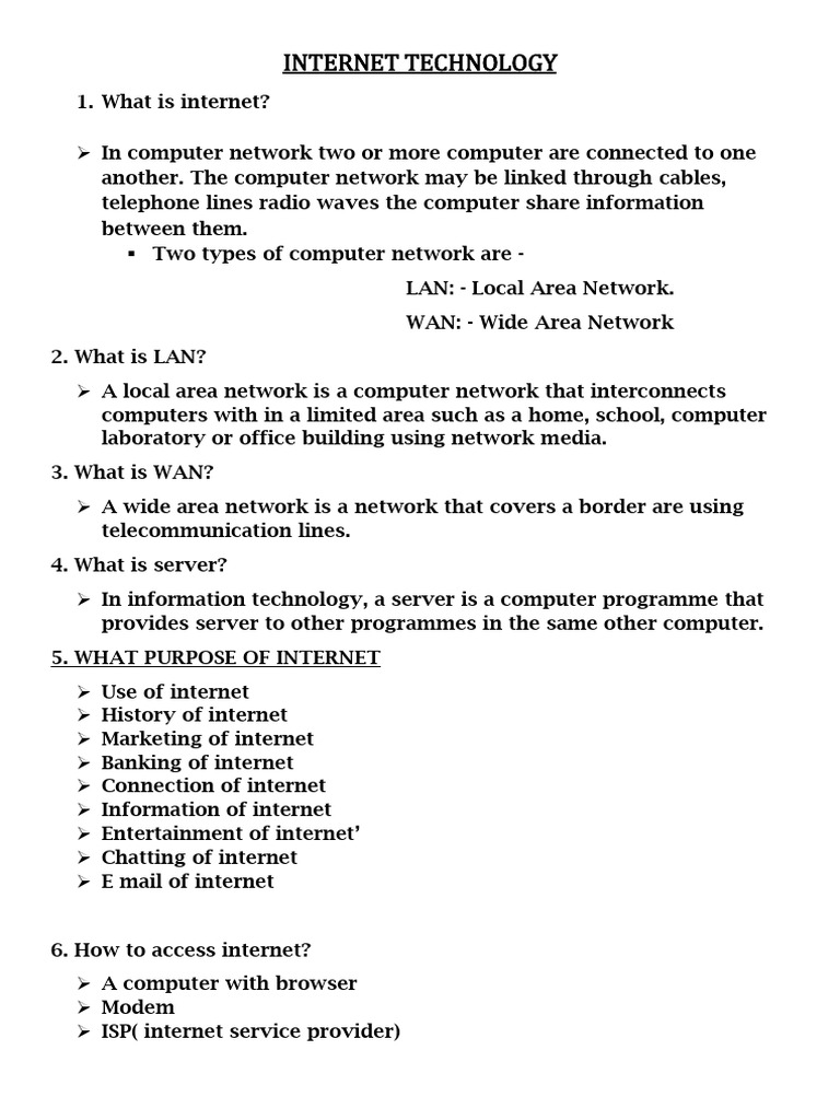 Internet Technology | PDF