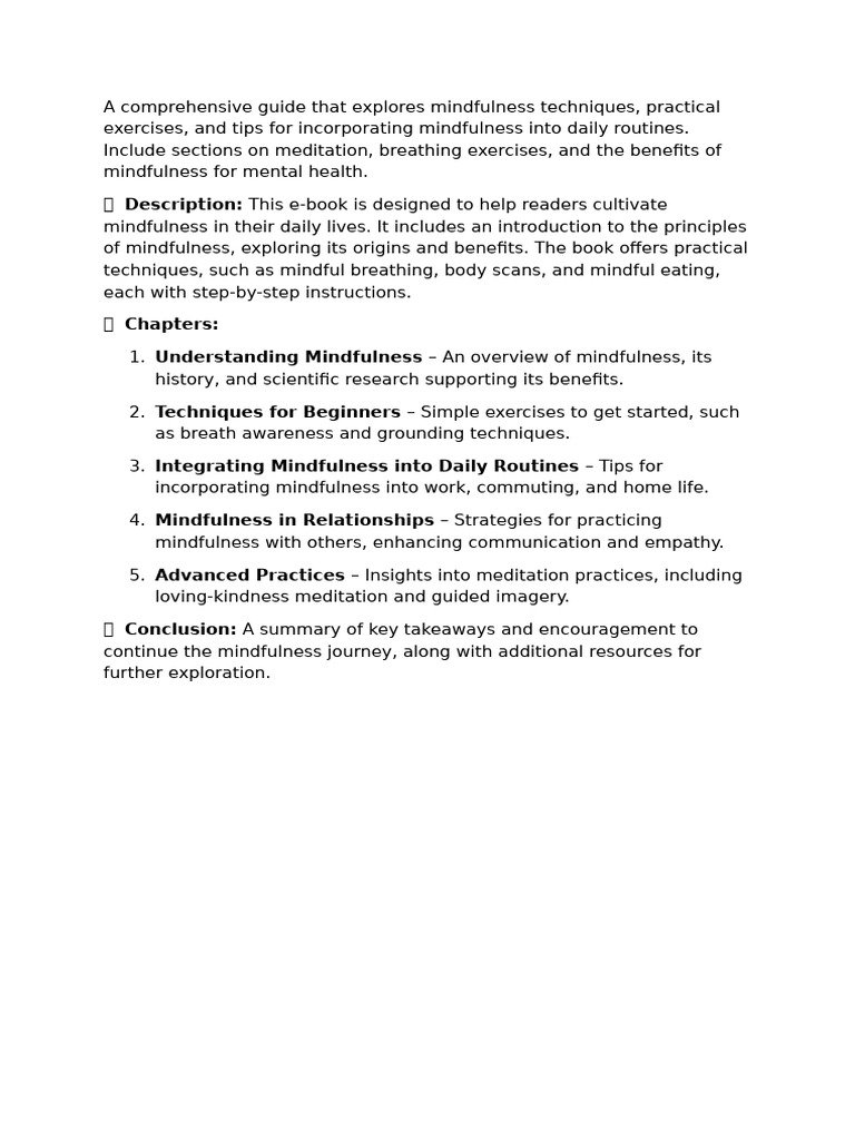 Mindful Moment A Guide To Everyday Mindfulness | PDF