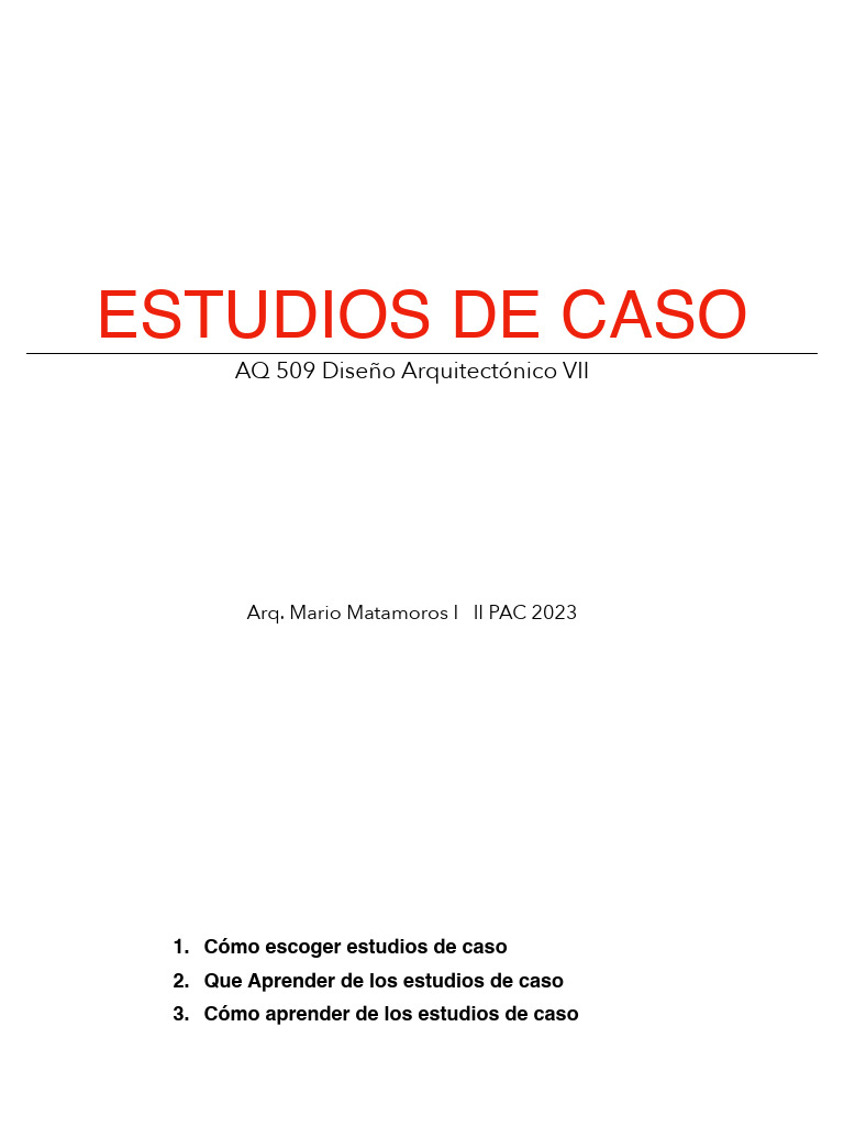 Estudios de Caso | PDF