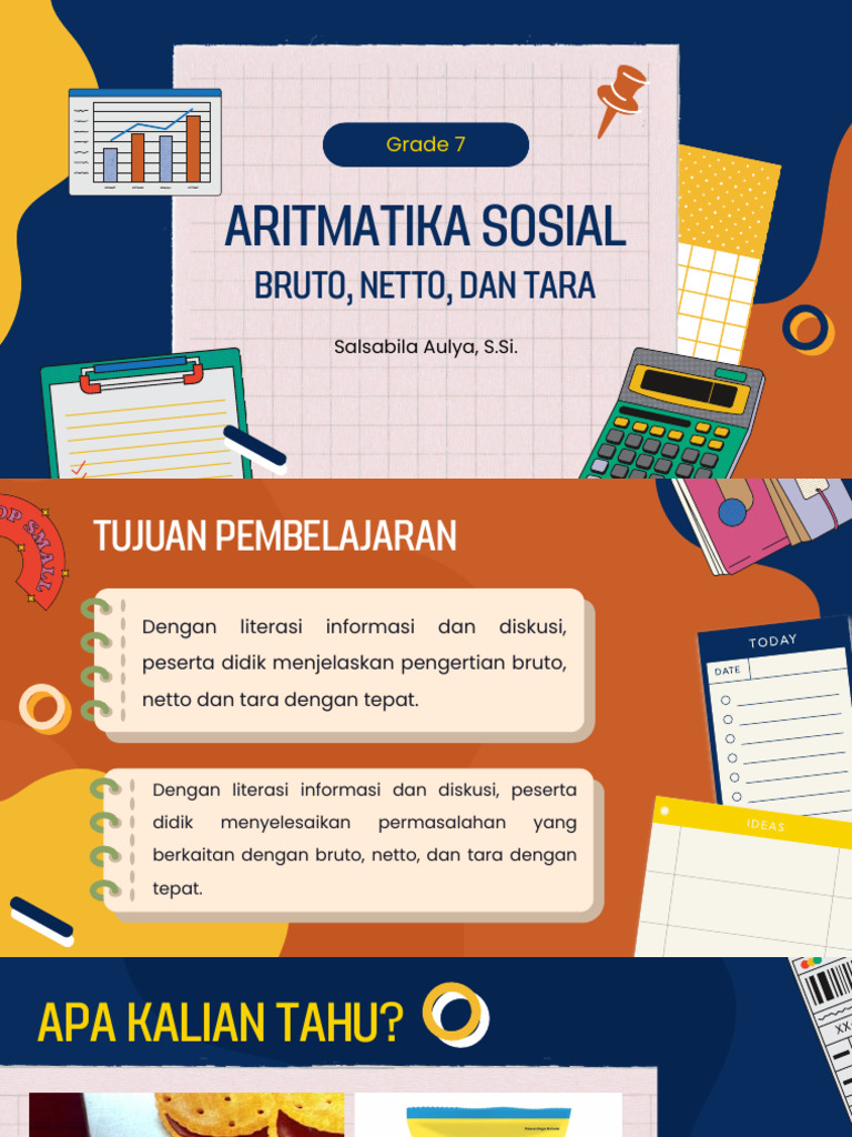 Aritmatika Sosial (Bruto, Netto, Tara) | PDF