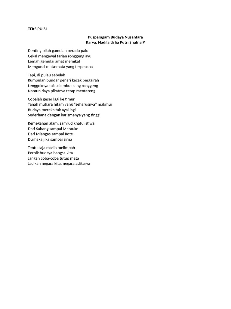 TEKS PUISI | PDF
