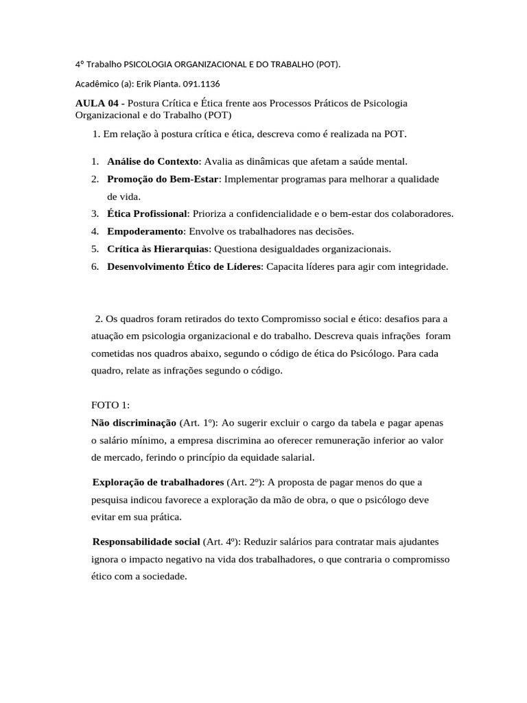 4° Trab POT | PDF