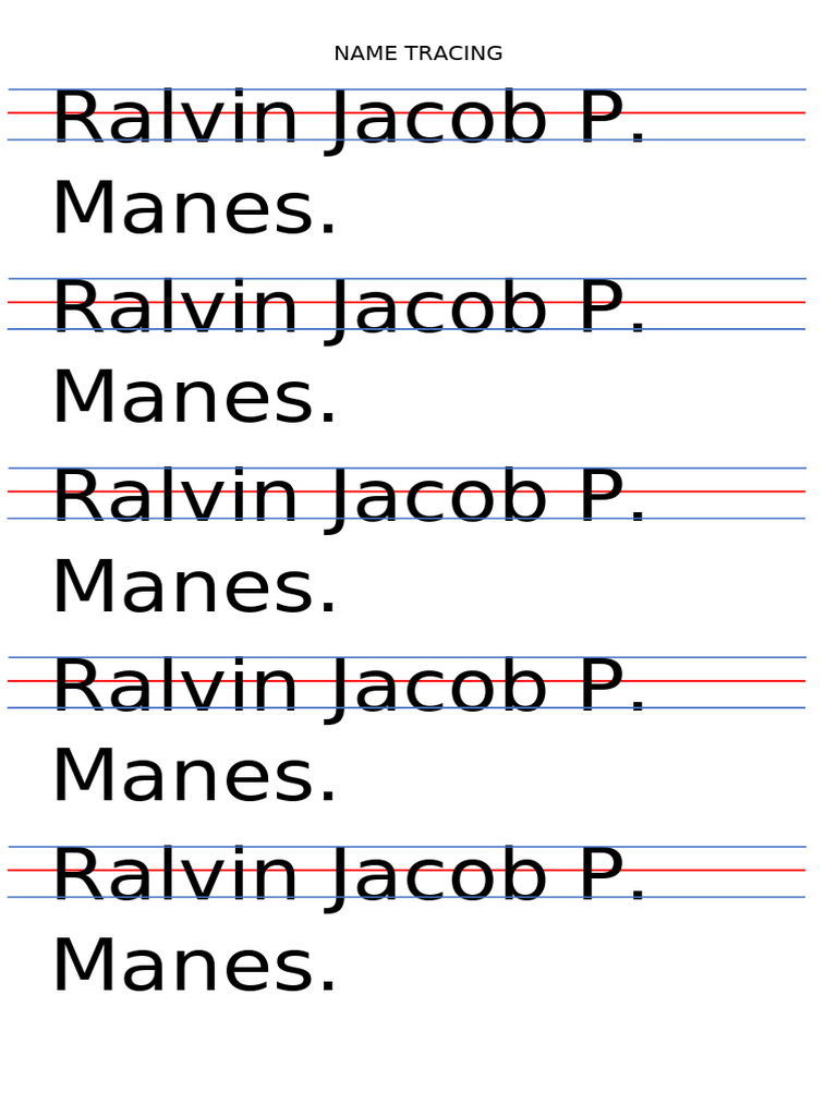 Tracing Names | PDF | Language Arts & Discipline