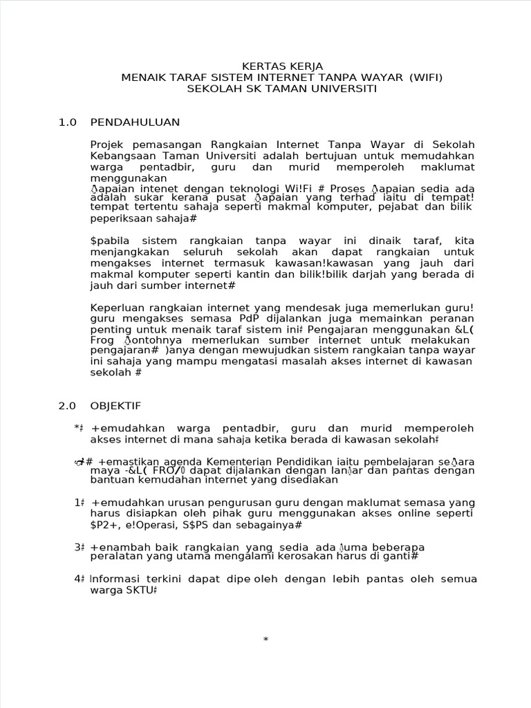 Dokumen - Tips - Contoh Kertas Kerja Sistem Wifi Sekolah | PDF | Bisnis ...