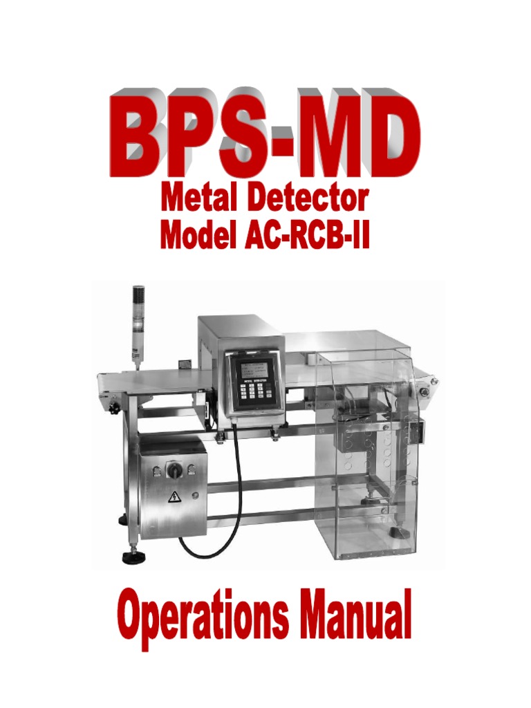 Comprehensive User Manual for Metal Detector: Operational Principles ...