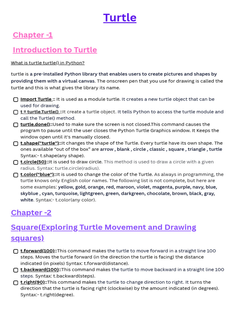Grade 5 Turtle | PDF