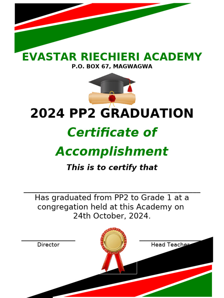 Evastar ECD Graduation Certificate | PDF