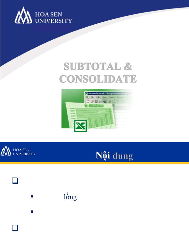 Subtotal & Consolidate | PDF