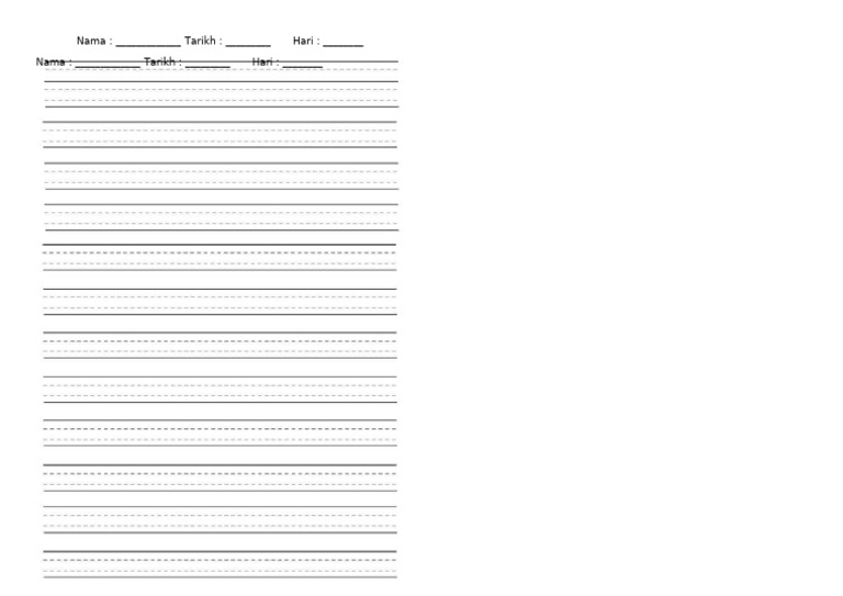 template buku tiga garis | PDF