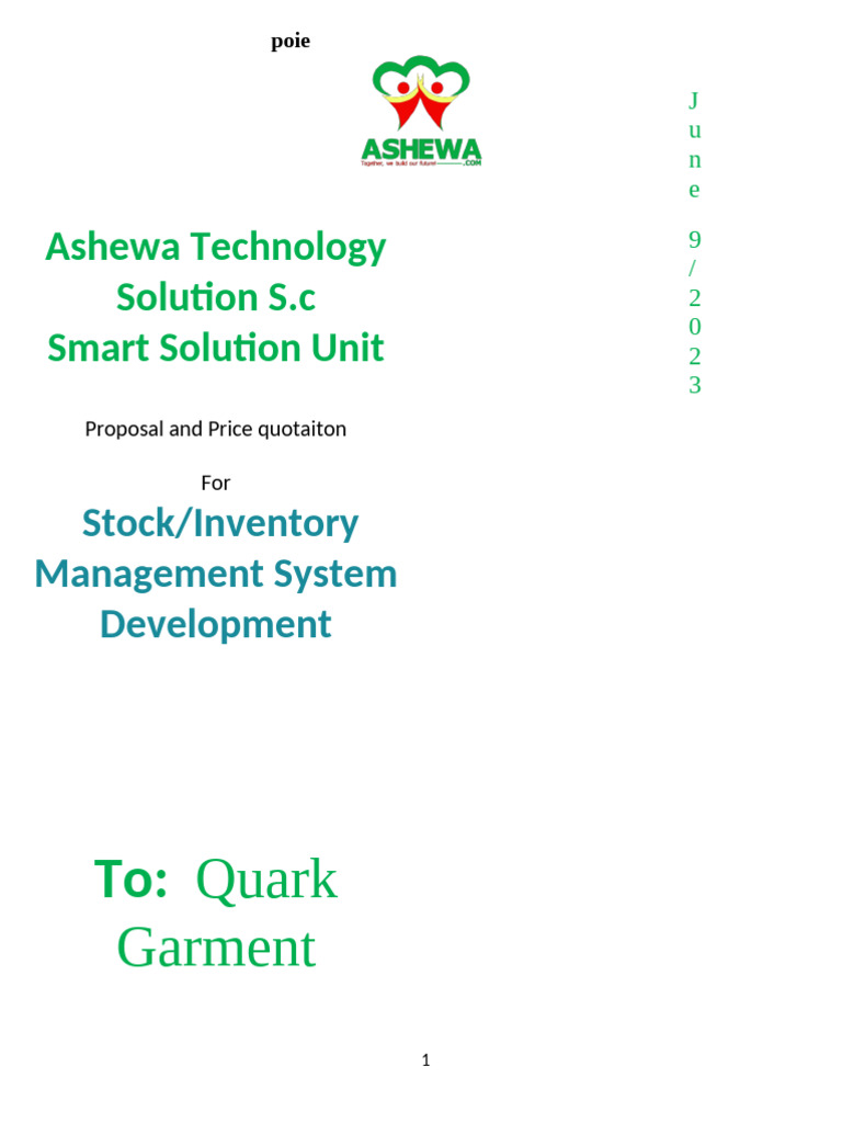 Garment Inventory Management System (1) | PDF