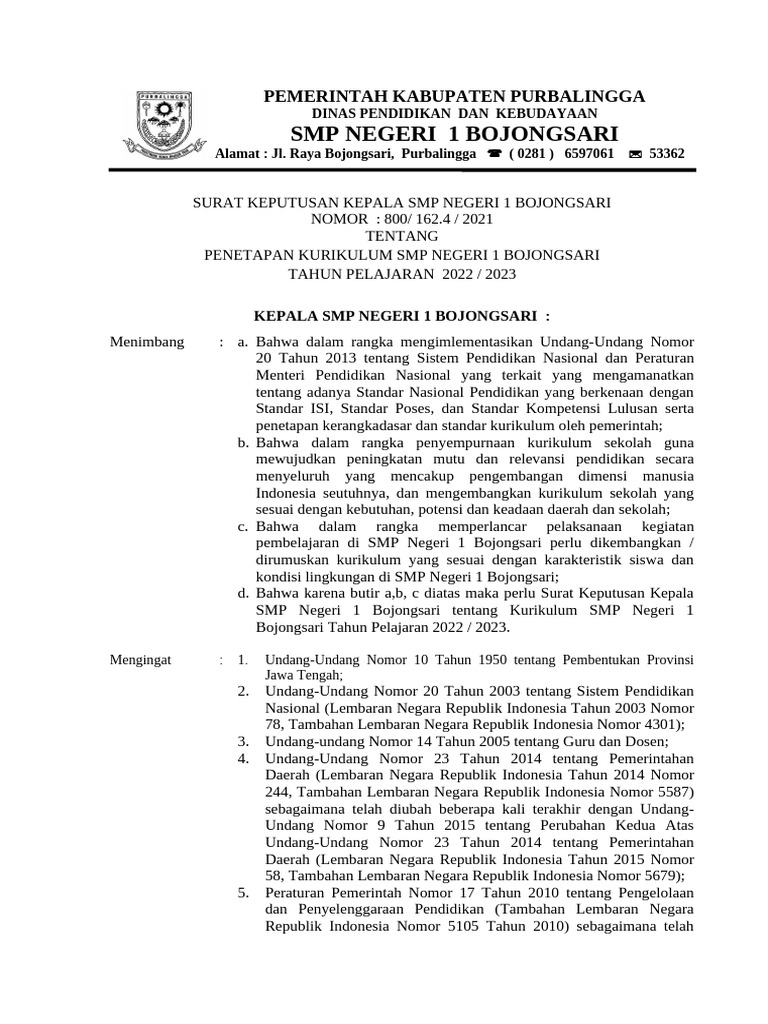 Kumpulan SK KTSP | PDF