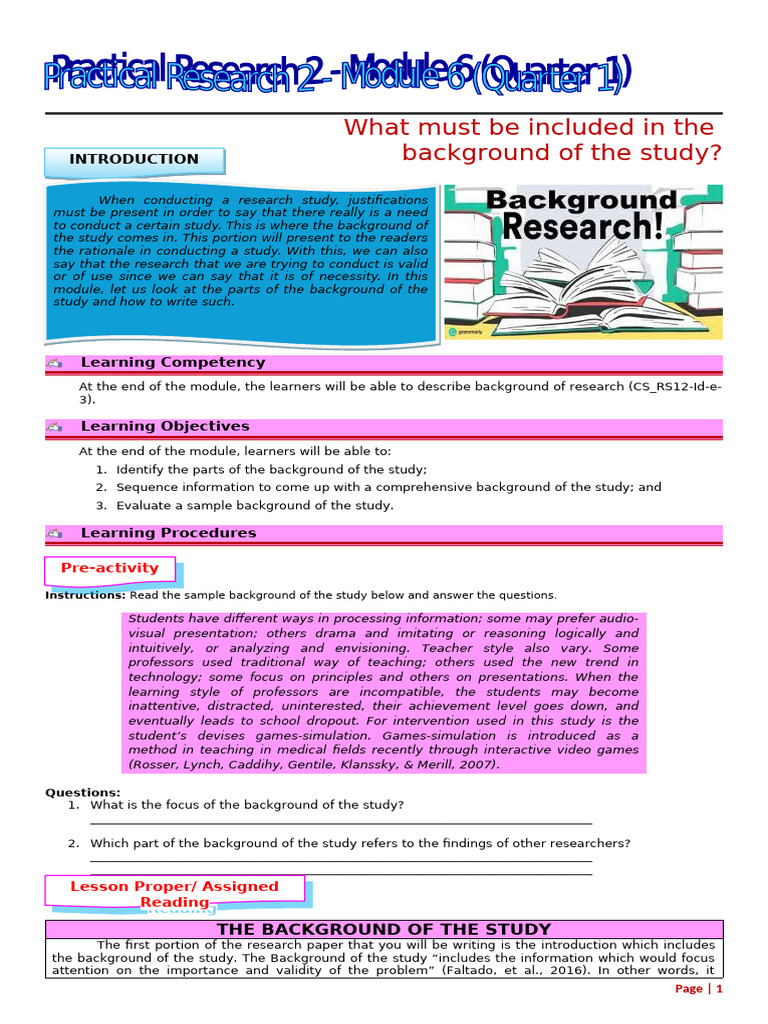 Research 2-Module 6 W6 (Q1) | PDF